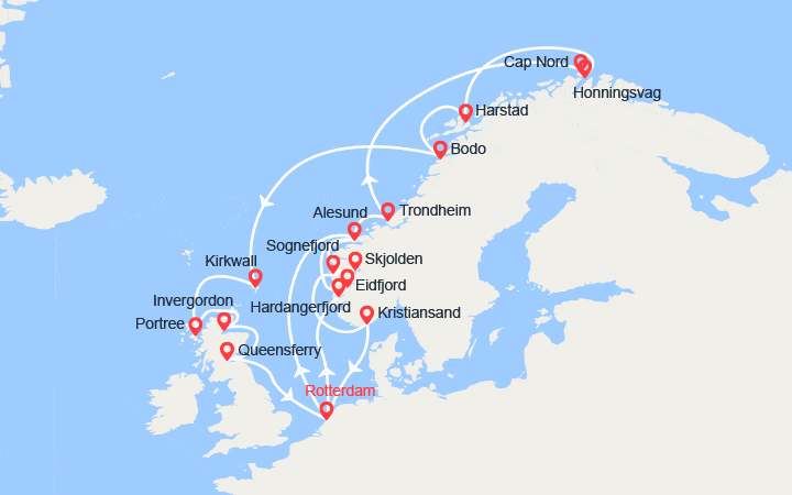 Croisière Cap Nord, Ecosse & Fjords de Norvège - 22 jours, départ ...