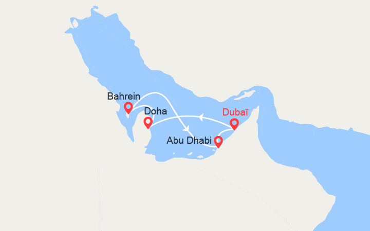 Croisière Qatar, Bahreïn, Abu Dhabi, Dubaï - 8 jours, départ Dubai (MSC ...